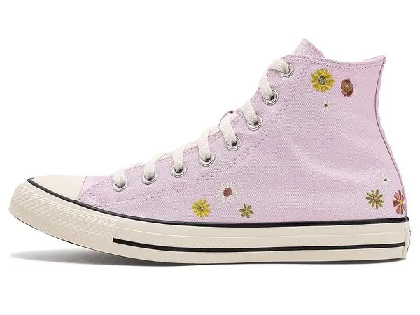 CONVERSE Chuck Taylor All Star Embroidered Floral High-top Sneakers - Pink