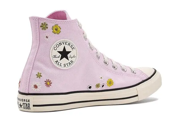 CONVERSE Chuck Taylor All Star Embroidered Floral High-top Sneakers - Pink
