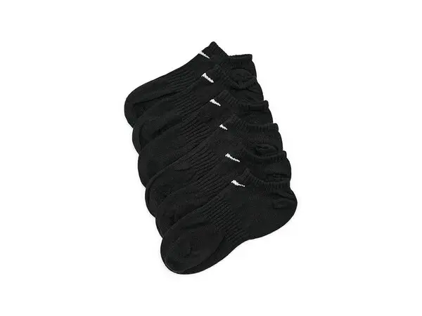Nike Everyday Lightweight No Show Athletic Socks 6 Pair Pack - Black