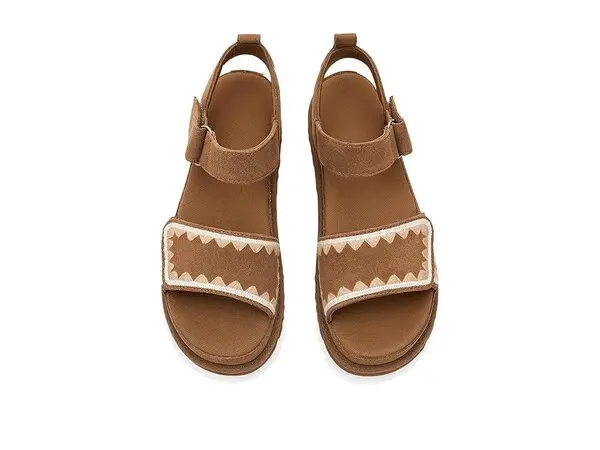 UGG Goldenstar Artistitch Sandals - Brown