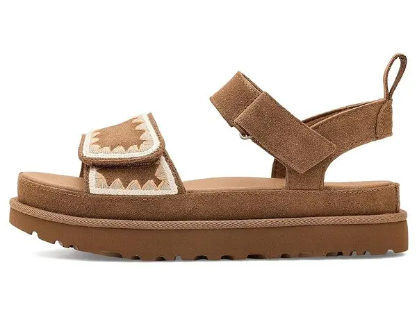 UGG Goldenstar Artistitch Sandals - Brown
