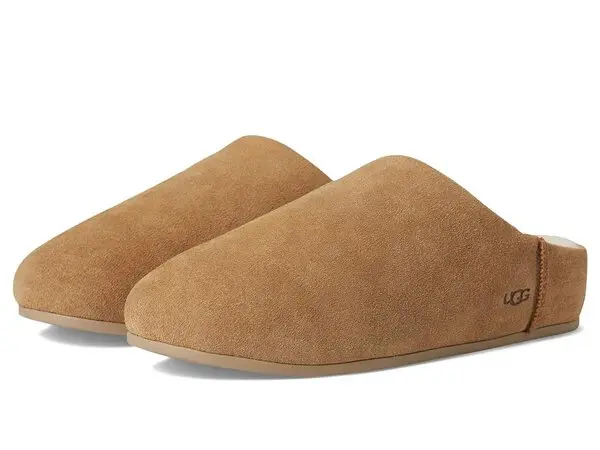 UGG Elea Slip-on Suede Slippers - Brown