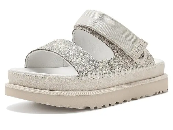 UGG Goldenstar Crackle Glide Sandals - White