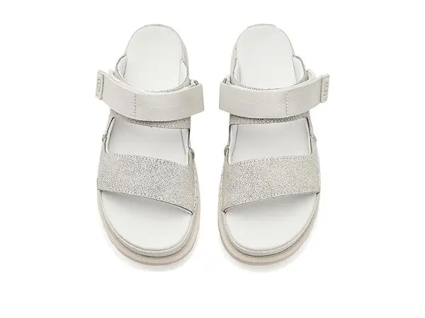 UGG Goldenstar Crackle Glide Sandals - White