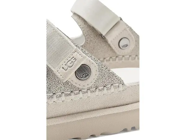 UGG Goldenstar Crackle Glide Sandals - White