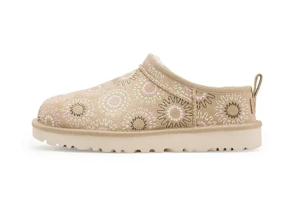 UGG Classic Micro Sun Stitch Embroidered Slip-on Boots - Taupe