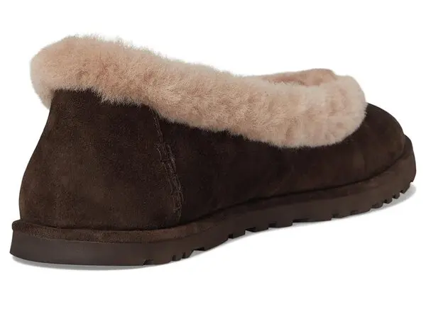 UGG Zora Suede Sheepskin Ballet Flats - Brown