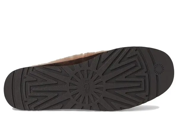 UGG Zora Suede Sheepskin Ballet Flats - Brown