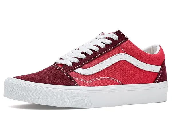 VANS Old Skool Low Top Two-tone Sneakers - Red