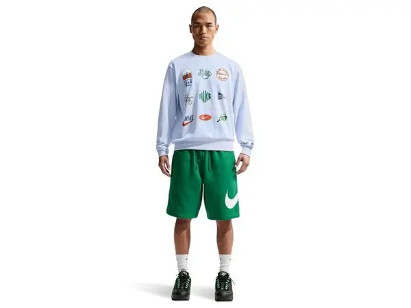 Nike Club Fleece Logo Drawstring Shorts - Malachite/malachite/white
