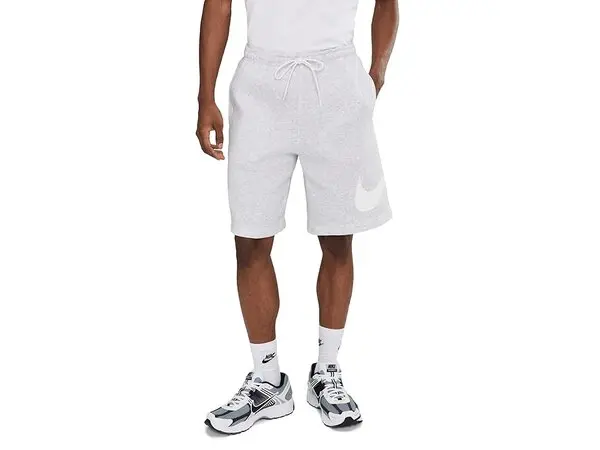 Nike Club Fleece Mid-thigh Workout Shorts - White