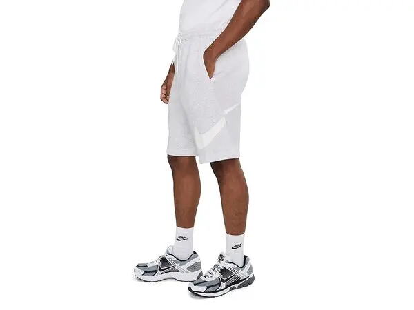 Nike Club Fleece Mid-thigh Workout Shorts - White