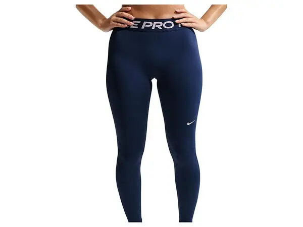 Nike Pro Mid-rise Full-length Leggings Workout /white - Navy