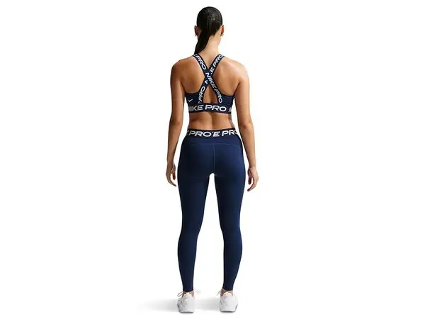 Nike Pro Mid-rise Full-length Leggings Workout /white - Navy