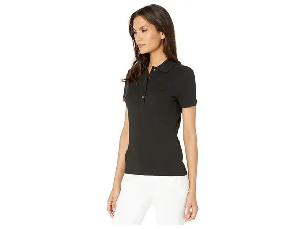 Lacoste Short Sleeve Slim Fit Stretch Pique Polo - Black