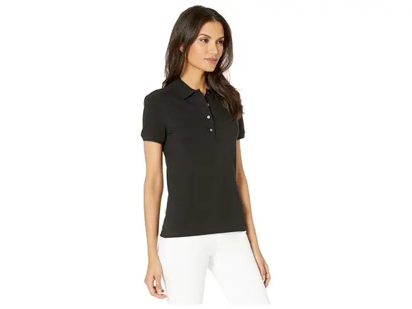 Lacoste Short Sleeve Slim Fit Stretch Pique Polo - Black
