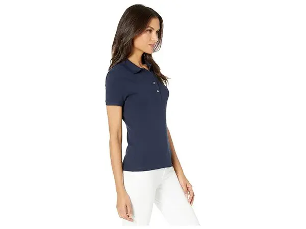 Lacoste Short Sleeve Slim Fit Stretch Pique Polo - Navy