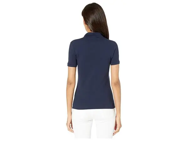 Lacoste Short Sleeve Slim Fit Stretch Pique Polo - Navy