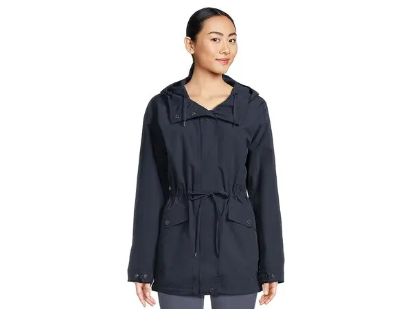Columbia Water-resistant Hooded Jacket With Drawstring Waist - Navy