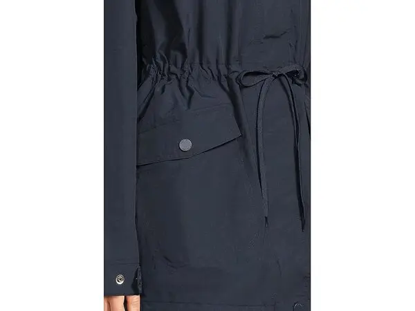 Columbia Water-resistant Hooded Jacket With Drawstring Waist - Navy