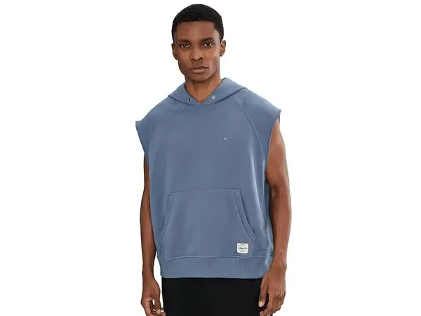 Nike Athletic Club Dri-fit Fleece Sleeveless Hoodie - Blue