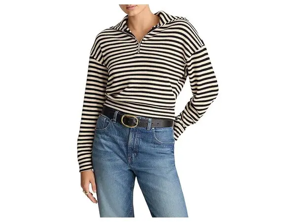Madewell Half Zip Stripe Jacket