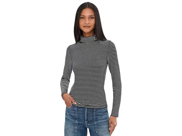 Madewell Stripe Coverstitch Turtleneck