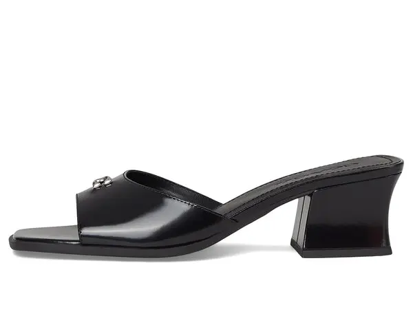 COACH Sculpted C Leather Block Heel Sandals