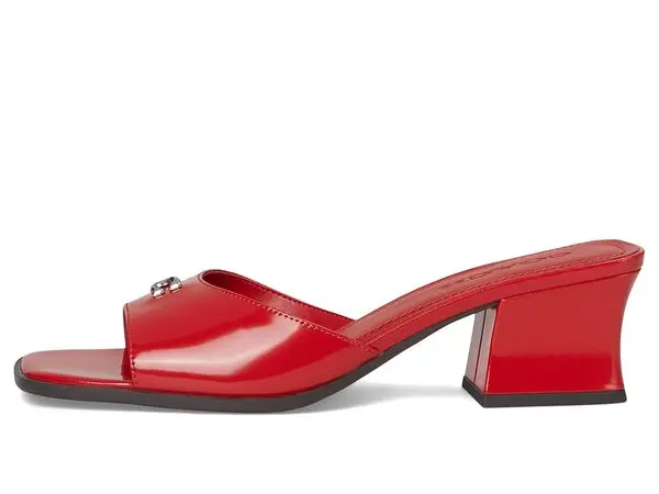 COACH Sculpted C Leather Block Heel Sandals