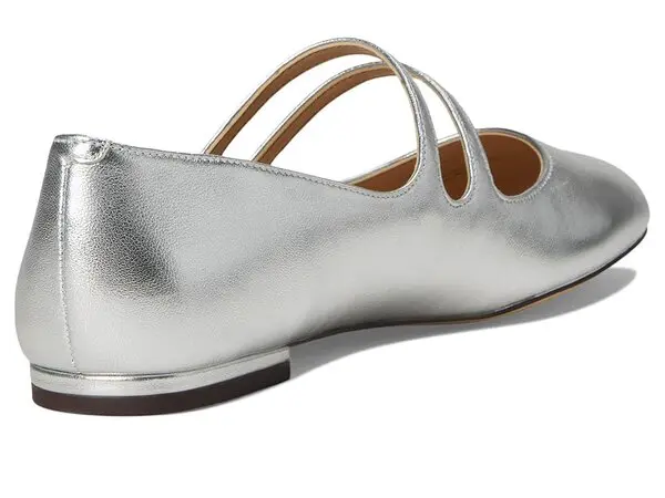COACH Winley Metallic Leather Mary Jane Flats