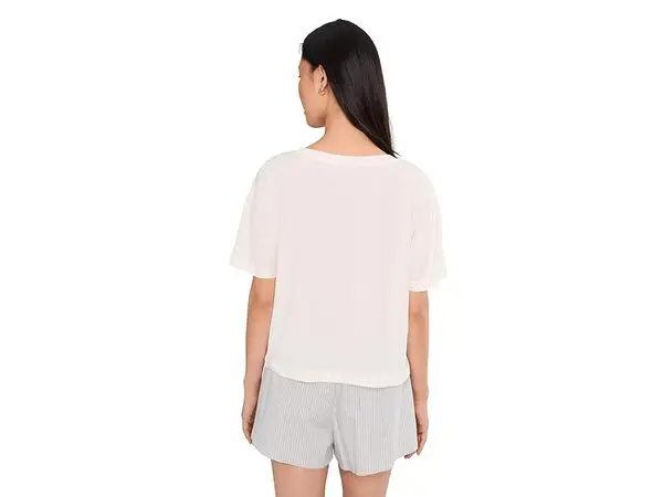 Eberjey Gisele Modal T-shirt Jumpsuit - Bone