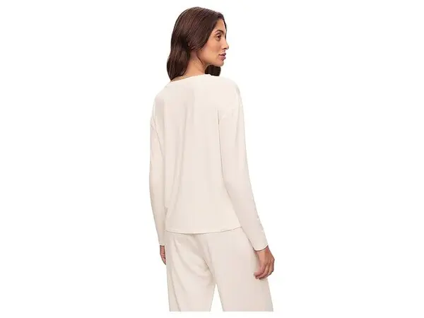 Eberjey Gisele Modal Long Sleeve Top - Bone