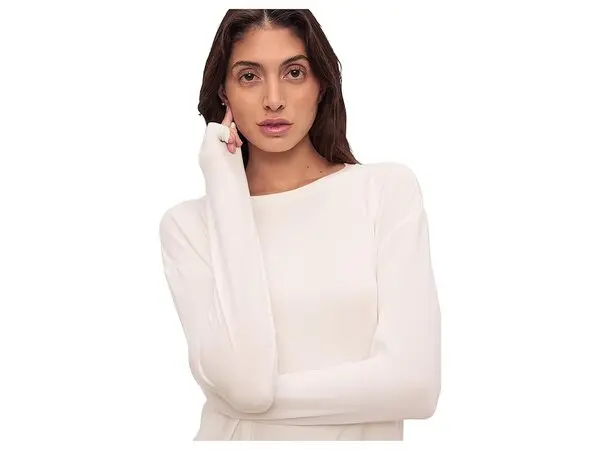 Eberjey Gisele Modal Long Sleeve Top - Bone