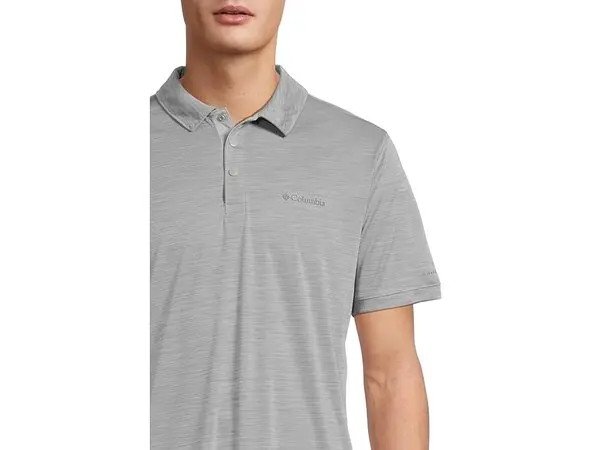 Columbia Sage Peak Knit Polo Short Sleeve Knit Grey Heather - Gray