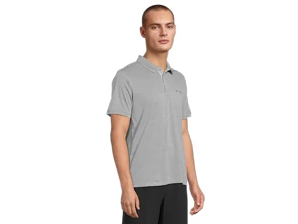 Columbia Sage Peak Knit Polo Short Sleeve Knit Grey Heather - Gray