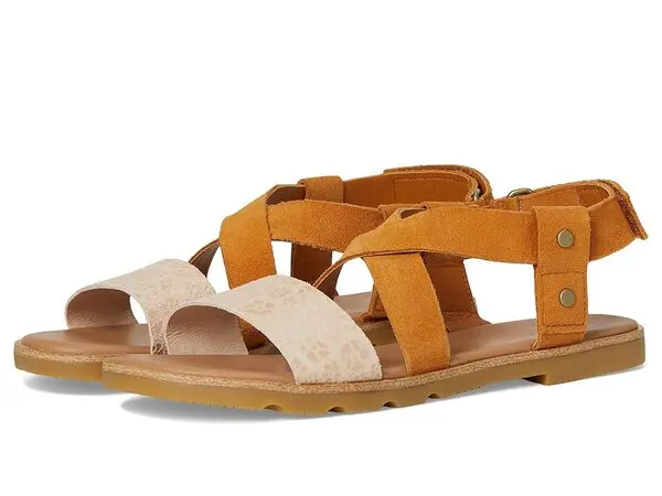 Sorel Ella Iii Crisscross Sandals - Gold