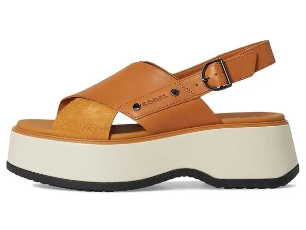 Sorel Dayspring Crisscross Platform Sandals - Gold