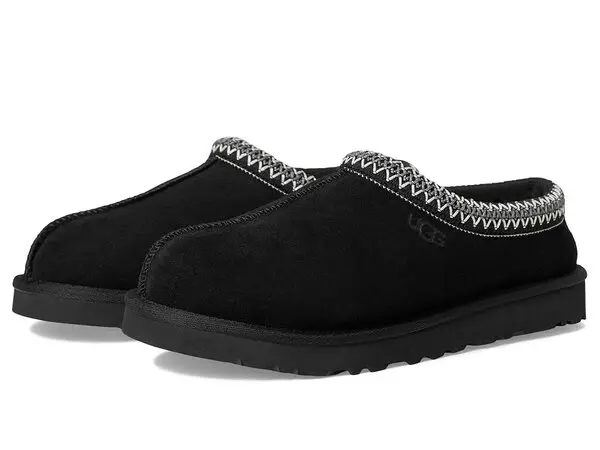 UGG Tasman Ii Suede Sheepskin Lined Slip-on Slippers - Black