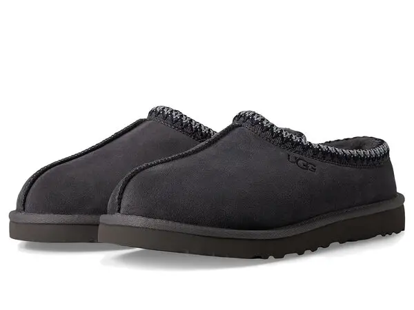 UGG Tasman Ii Suede Sheepskin Lined Slip-on Slippers - Dark Grey