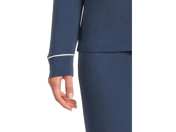 Eberjey Gisele Crew Neck Pajama Set Pajama Sets Navy/ivory - Blue