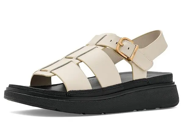 Fitflop Gen-ff Leather Fisherman Wedge Sandals - Beige