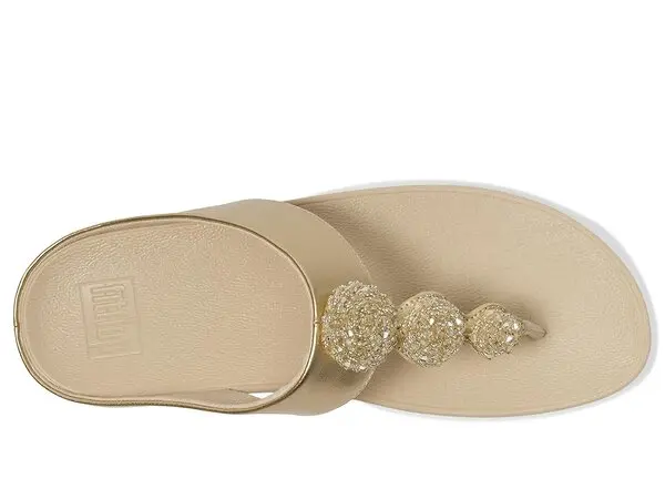 Fitflop Metallic Beadie-button Wedge Sandals - Gold