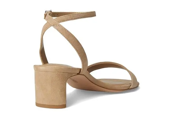 Vince Camuto Lylah Kitten Heel Ankle Strap Sandals - Beige