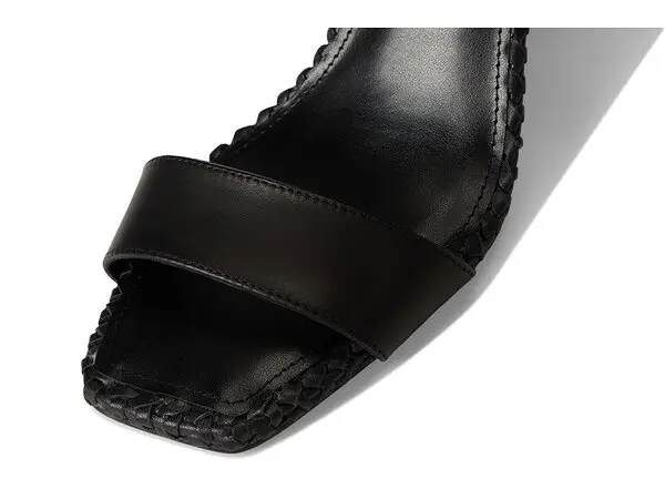 Vince Camuto Kaden Stitched Block Heel Mule Sandals - Black