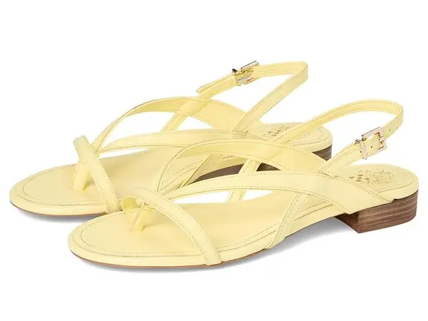 Vince Camuto Melly Strappy Block Heel Sandals - Yellow