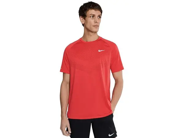 Nike Stride Dri-fit Adv Short Sleeve Running Top - Red