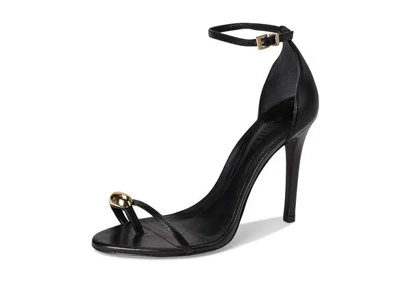 Schutz Maya Strappy Stiletto Sandals With Embellishment - Black