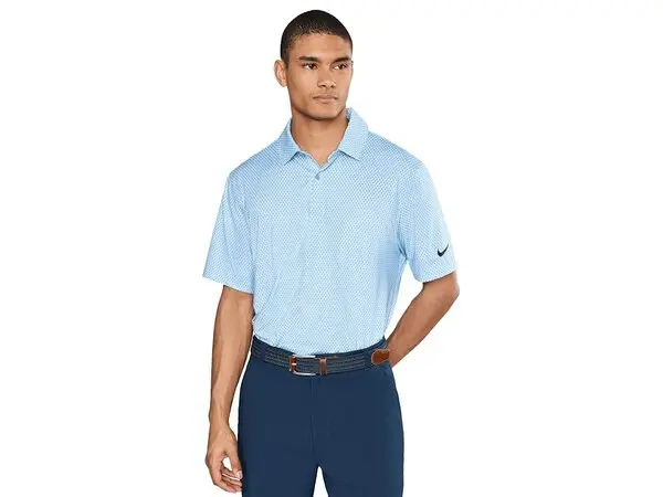 Nike Velocity Dri-fit Floral Golf Polo Clothing - White/work Blue/black