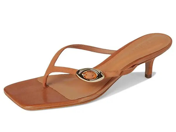 Schutz Miriam Kitten Stiletto Mule Sandal With Buckle Detail