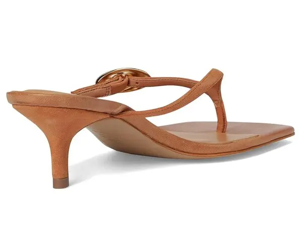 Schutz Miriam Kitten Stiletto Mule Sandal With Buckle Detail